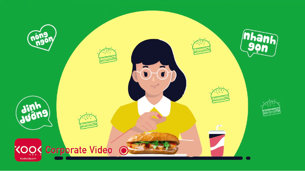 Video Animation - Oder bánh mì trên Ứng dụng Snack House